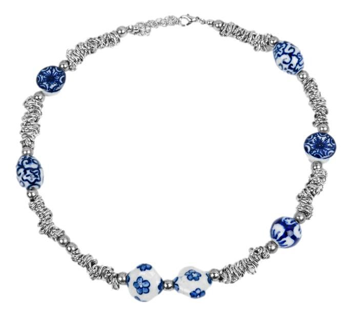 Ketting Delfts Blauw "Zilver" kopen bij HollandWinkel.NL