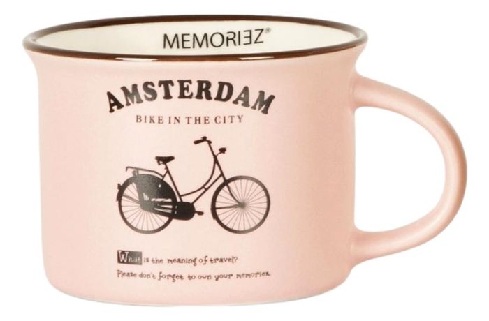 Mok Memoriez - Amsterdamse Fiets - Mat Roze - Klein kopen bij ...