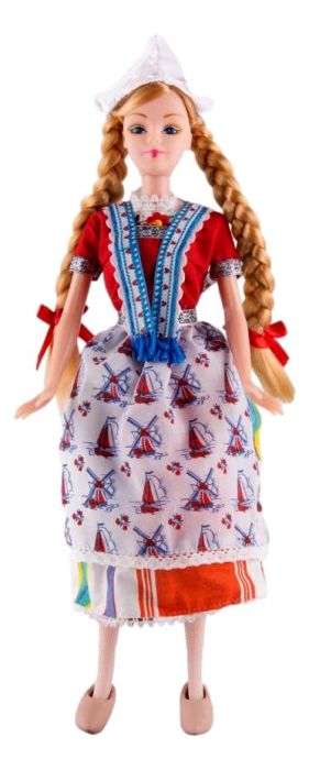 Pop Sandy in Hollandse Klederdracht - Rood, 30cm kopen bij HollandWinkel.NL